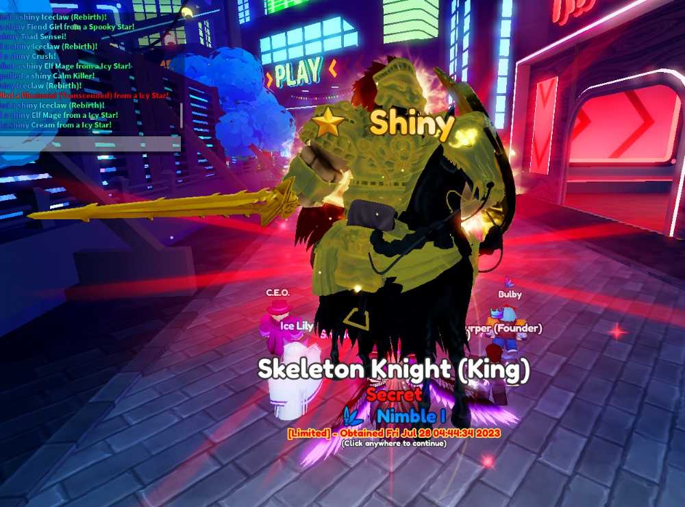 Roblox anime adventures | Shiny Skull Knight SS attack