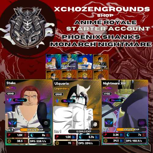 ANIME ROYALE - Starter Account level 1! Very Good For Main Account ...