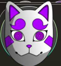 PURPLE FOXIE MASK - [PROJECT SLAYERS - ROBLOX]