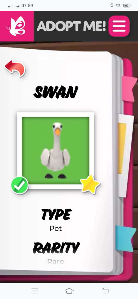 Swan FR Adopt me Pet Roblox