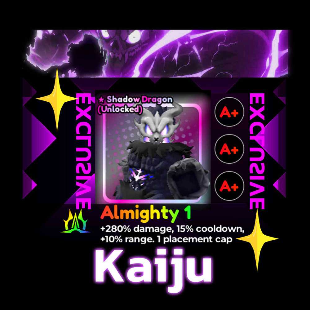New Exclusive Shadow Dragon Kaiju EVO Trait Almighty l Roblox Anime ...