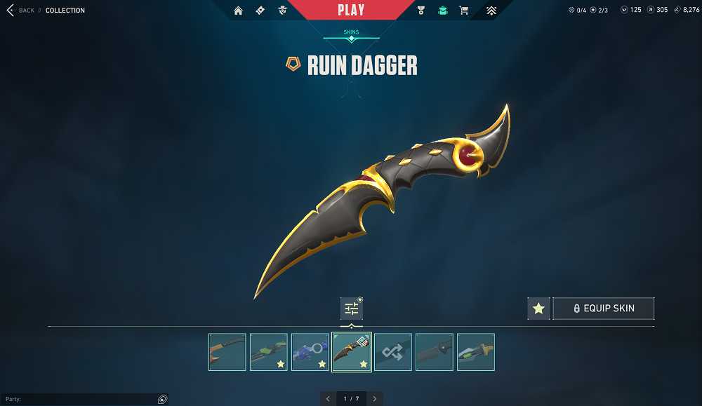 NA | Ruin Dagger, RGX 11z Pro Blade, Prime Vandal, Ruin Vandal, Oni ...