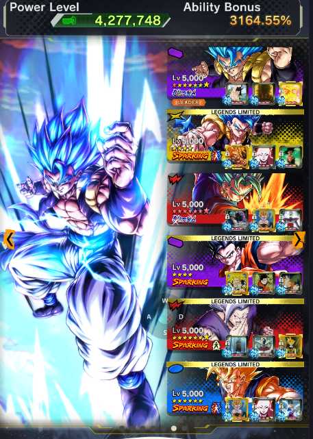 [CNL T360]Team Fusion 3 UL(Vegito Blue 14s, Gogeta Blue 8s, Ultra instinct Sign Goku 8s) 37 LF+ ...