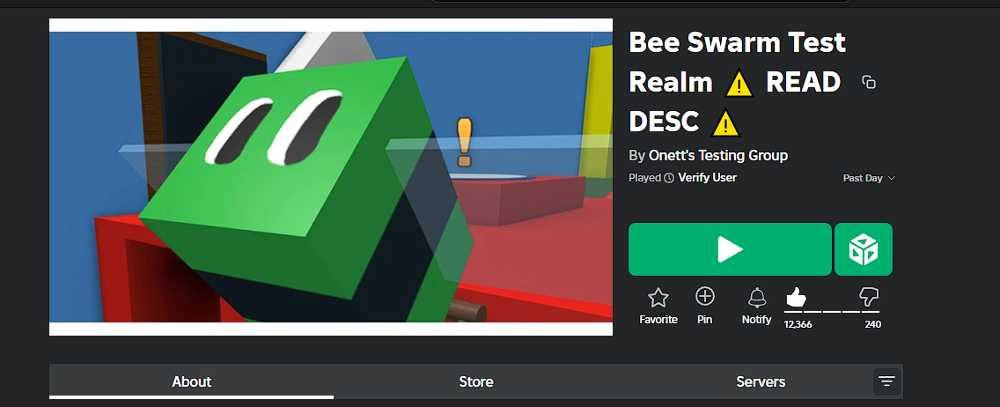 Bee swarm simulator (BSS) Test Realm Account