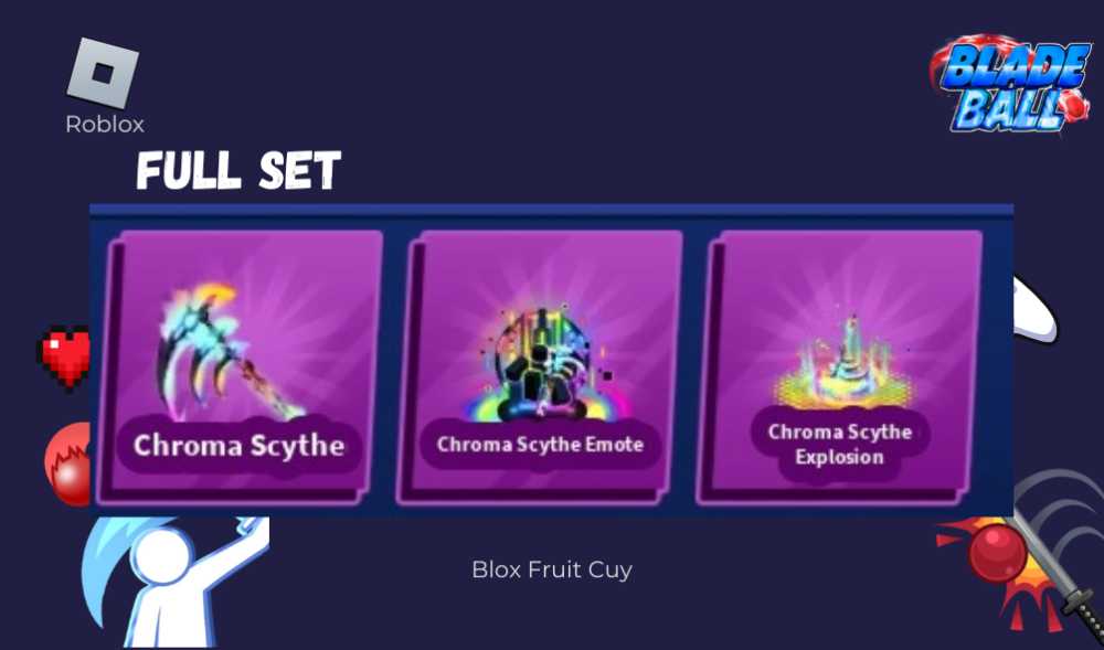 Chroma Scythe Full Set - Blade Ball