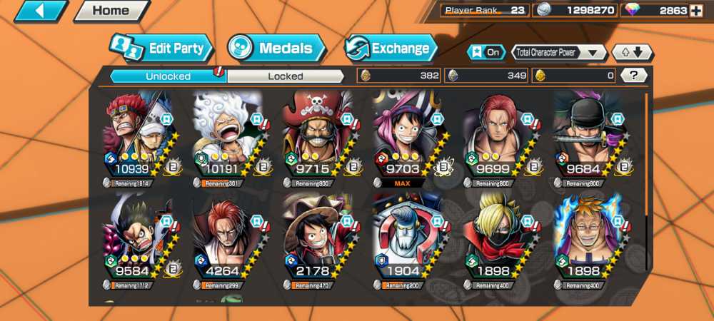 6Ex KidLaw Nika Duo Shanks Zoro Roger HB2 RD2800 Solo still a lot