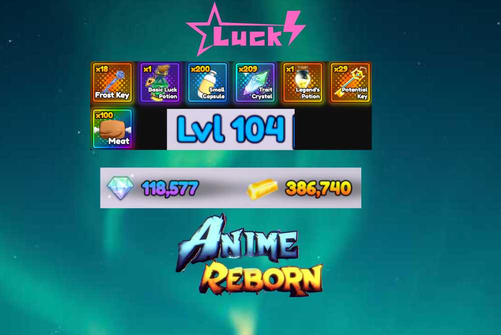 ID12 Anime Reborn | 118k Gems- 209 Traits Crystal - account lvl 104 ...