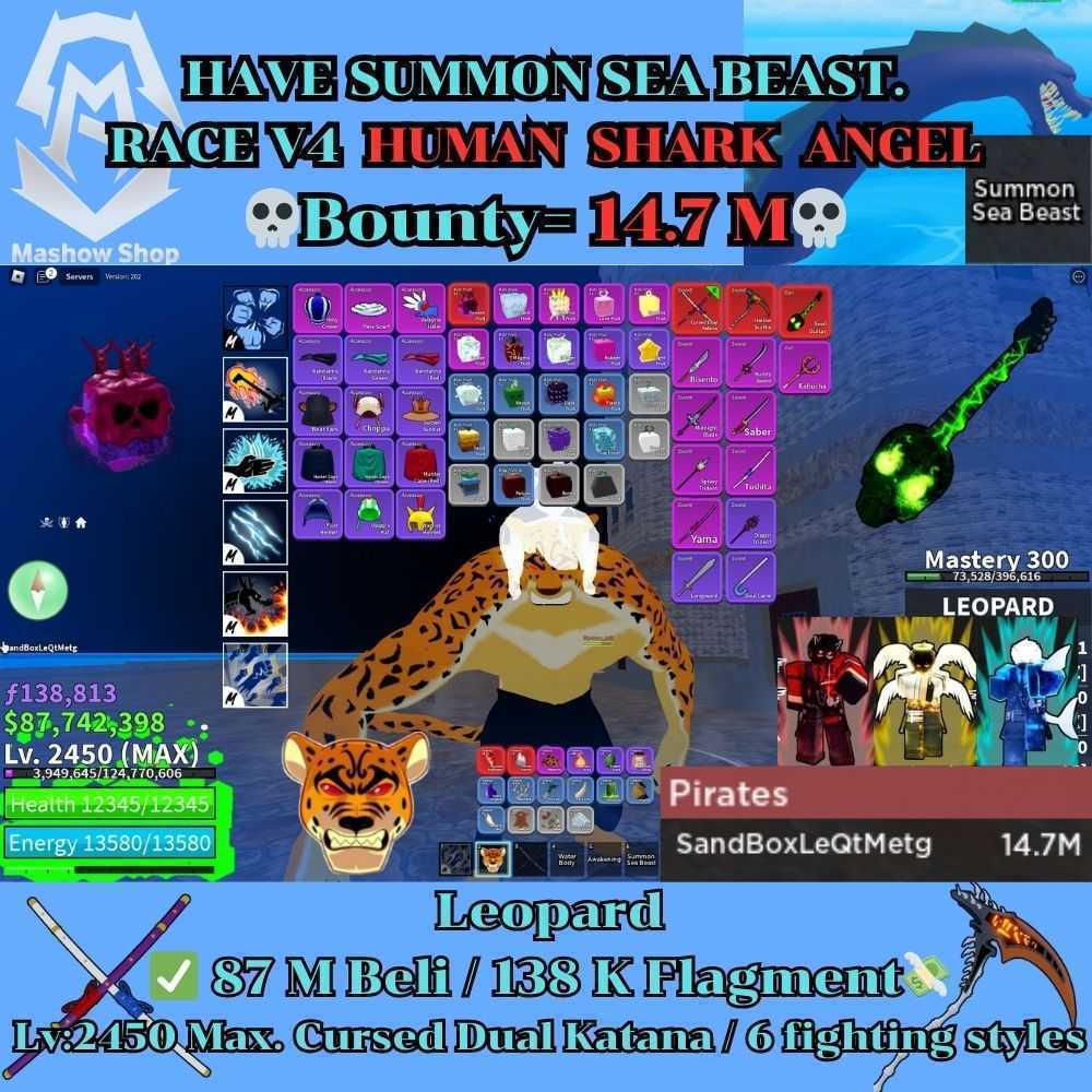 Bounty= 14.7 MRace V4 Shark v4 , Angel v4 , Human v4 / Leopard Have ...