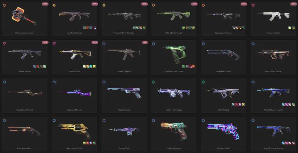 44 SKINS+3 KNIFE+CRIMSONBEAST HAMMER+ELDERFLAME VANDAL+PROTOCOL 781-A ...
