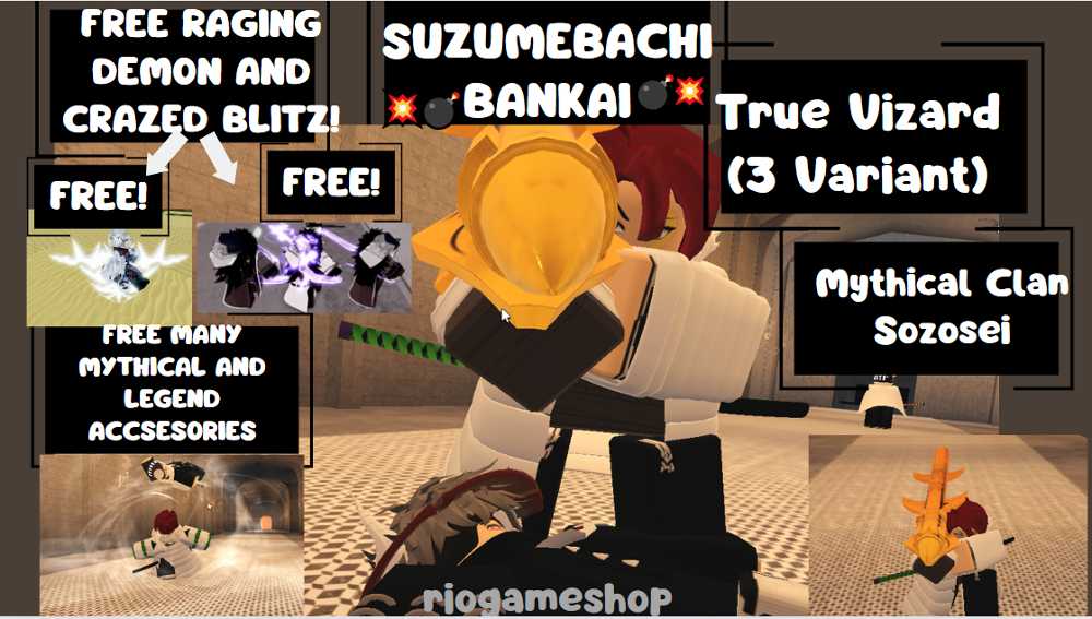 Suzumebachi Bankai|Free Raging Demon,Crazed Blitz Essence|True Vizard ...