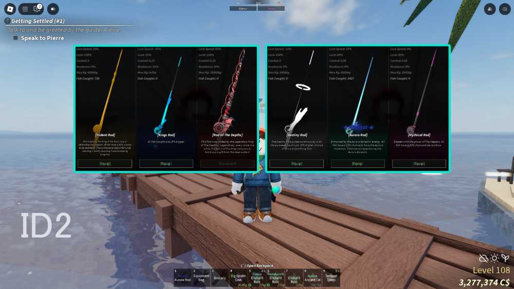 Account FISCH |Rod Of The Depths | Trident Rod | Kings Rod | Aurora Rod ...