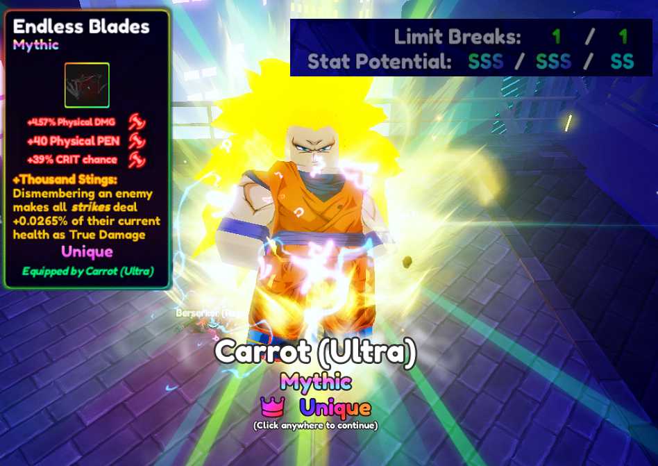 Anime Adventures Carrot Unique - Vego Unique - Berserker Unique , 3 ...