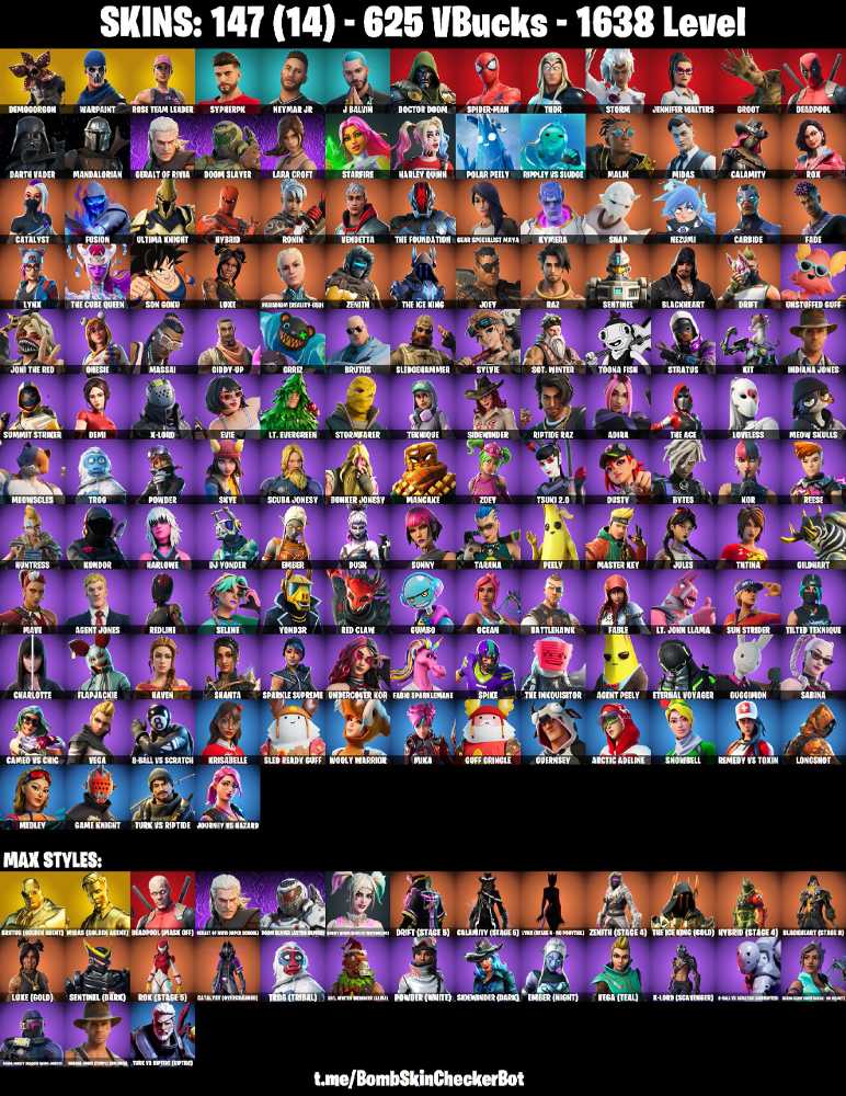 147 SKINS | DEMOGORGON , MIDAS (GOLDEN AGENT) , OG STW , LYNX (STAGE 5 ...