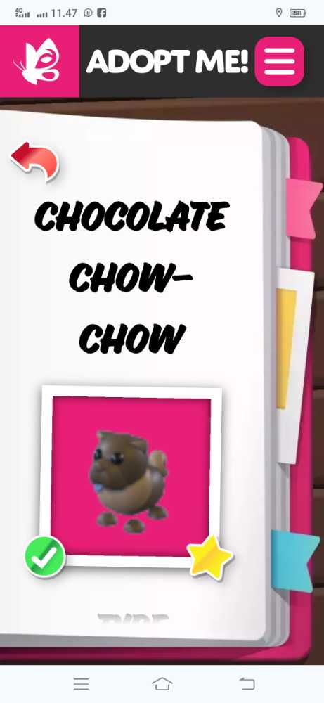 Chocolate Chow Chow FR Adopt Me Pet Roblox