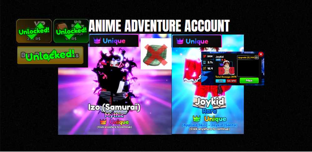 [AA19] Unique Itachi / Izo ( Samurai ) and Unique Joykid | VIP , BP ...