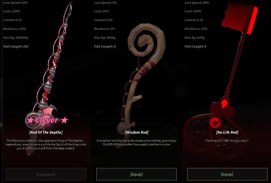 Fisch No Life Rod | Rod Of The Depth | Wisdom Rod | Trident Rod | 29M ...