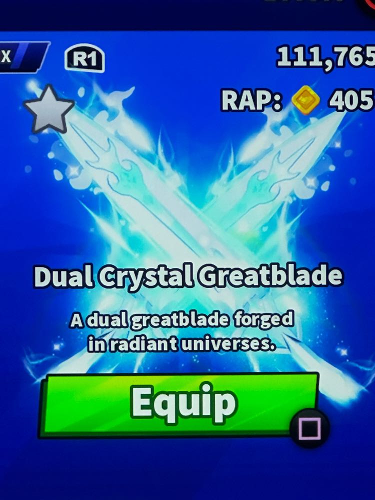 [BLADE BALL] DUAL CRYSTAL GREATBLADE ️