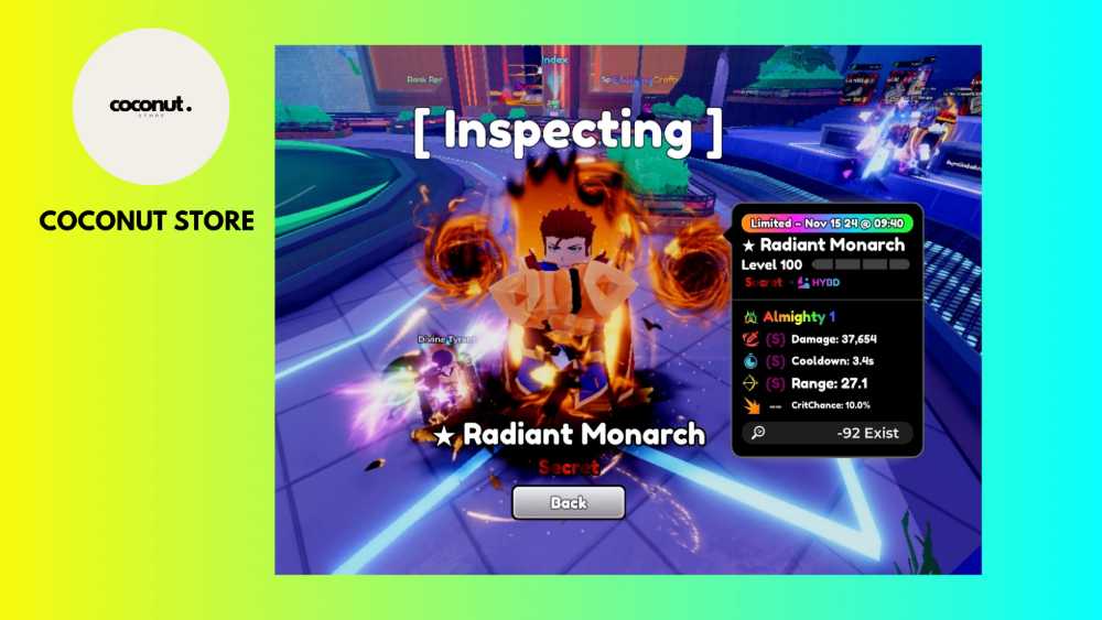 Radiant Monarch Almighty ( Evo ) SSS Stat - Anime Defender