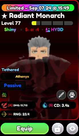 Shiny RADIANT MONARCH EVO ALMIGHTY