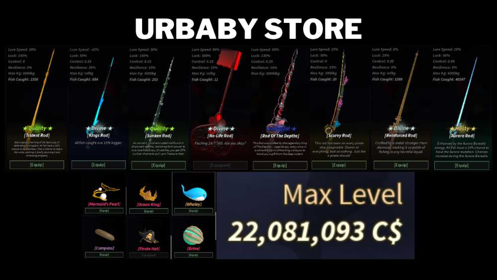 [Fisch] MAX LEVEL NO-LIFE-ROD 22M MONEY ROD HAS ENCHANT (read description)