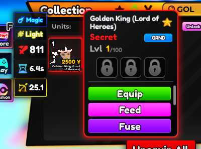 Shiny gilgamesh / shiny gold king - anime adventure aa
