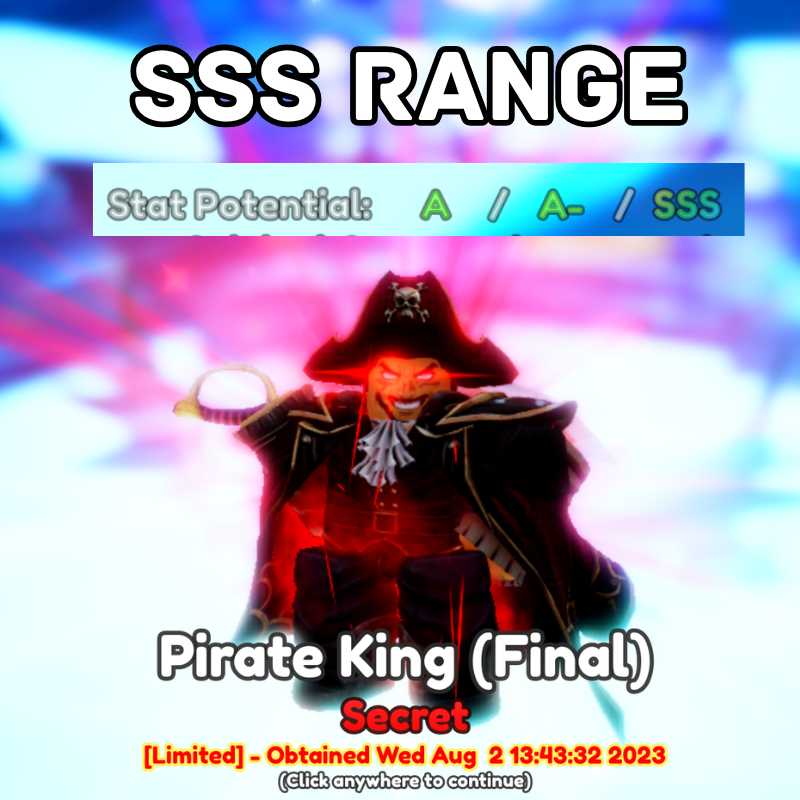 A348Roger Evo SSS Range - Anime Adventures - Instant Delivery