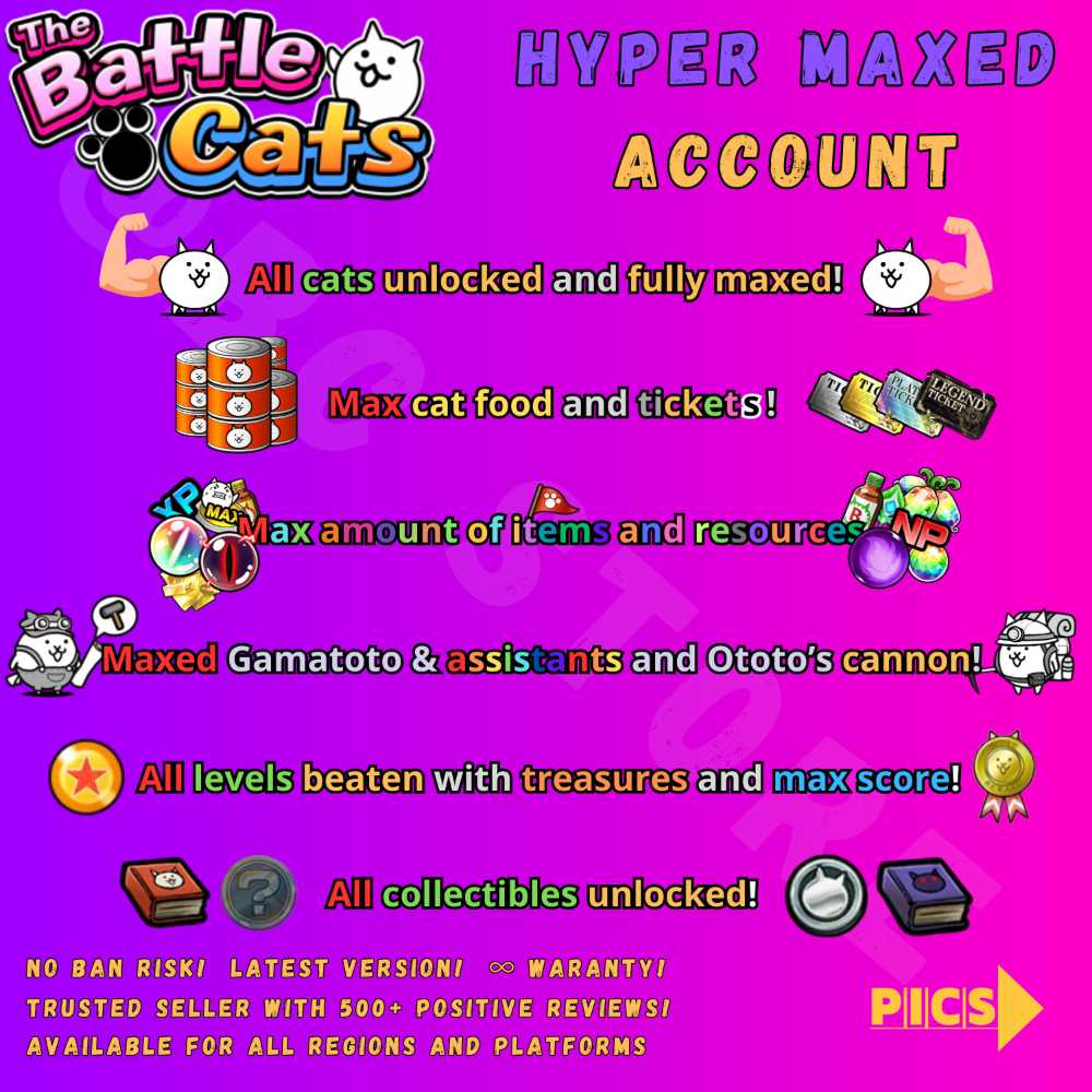 [w/ Bonus!] Hyper maxed Battle Cats account [Android/iOS] [All regions]