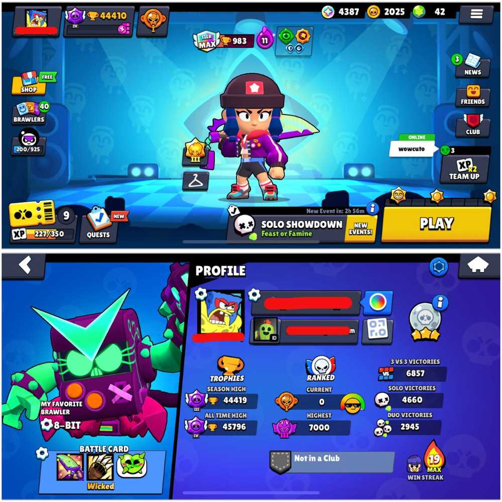 44K TROPHIES RARE [HEROINI BIBI] || LUNAR FAME 3 STAR || 87 BRAWLERS ...