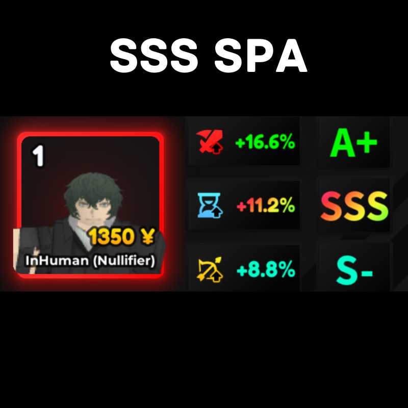A837Inhuman evo SSS Spa 11,2% - Anime Adventures - Instant Delivery