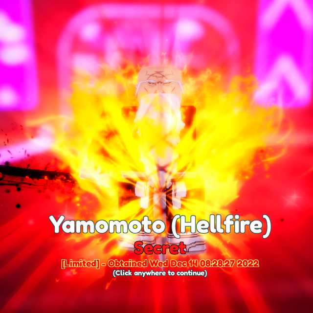 Yamomoto (Hellfire) - Anime Adventures AA