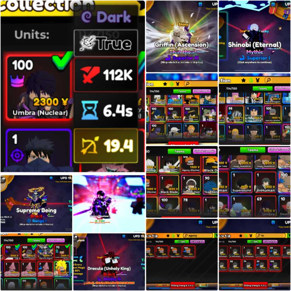 Anime Adventures GOAT ACCOUNT : UNIQUE UMBRA EVOLVED , Homuru evo ...