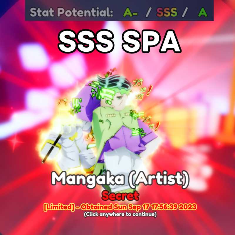 A723Mangaka SSS SPA 10.1% - Anime Adventures - Instant Delivery