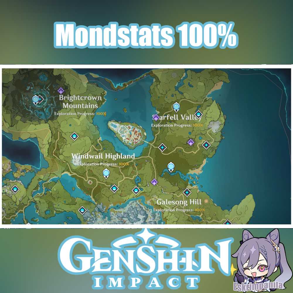 Mondstats 100% + Main Quest | Genshin Impact Boosting Service