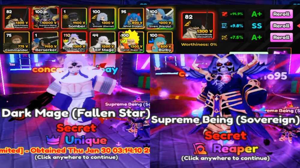 Unique Secret Dark Mage (evo) + Reaper Secret - Supreme Being / Anz ...