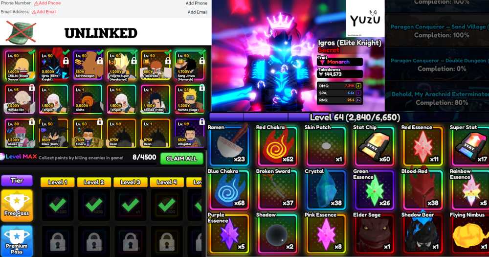 IGRIS MONARCH FULL UNLINKED : ANIME VANGUARDS ( AUTO DELIVERY)