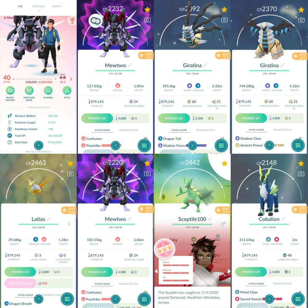 740 valor lv40 Coin: 7133 Armored Mewtwo Shiny: giratina Origin+altered ...