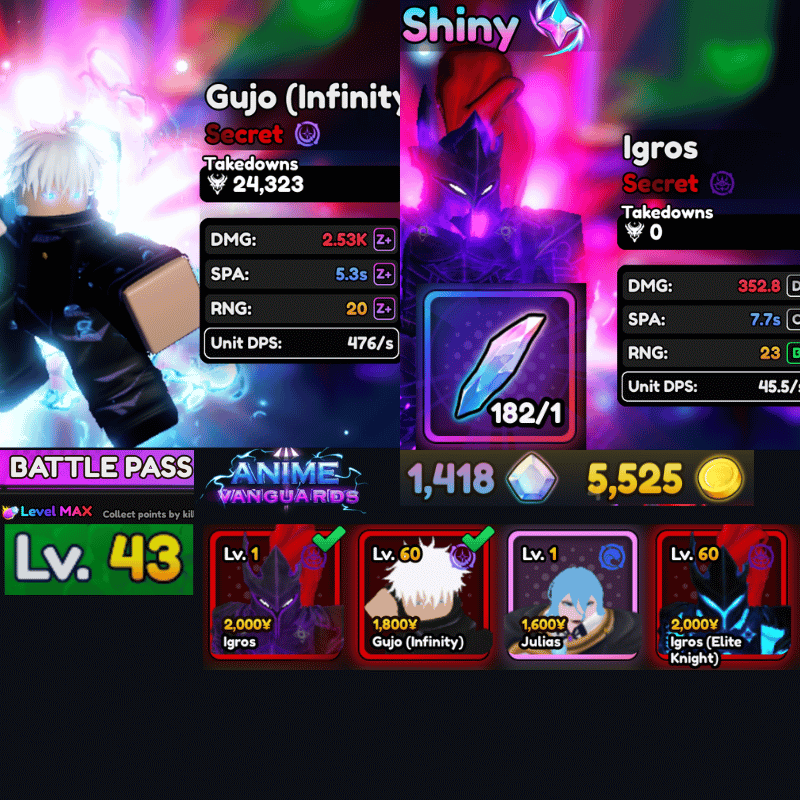 ID798 Gujo Secret Z+/Z+/Z+,Shiny Igris,182 TraitAnime Vanguards - Full ...