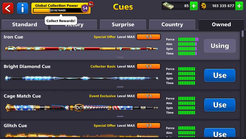 ( Diamond VIP Account ) Iron Cue Max Bright Diamond Cue Max Cage Match ...