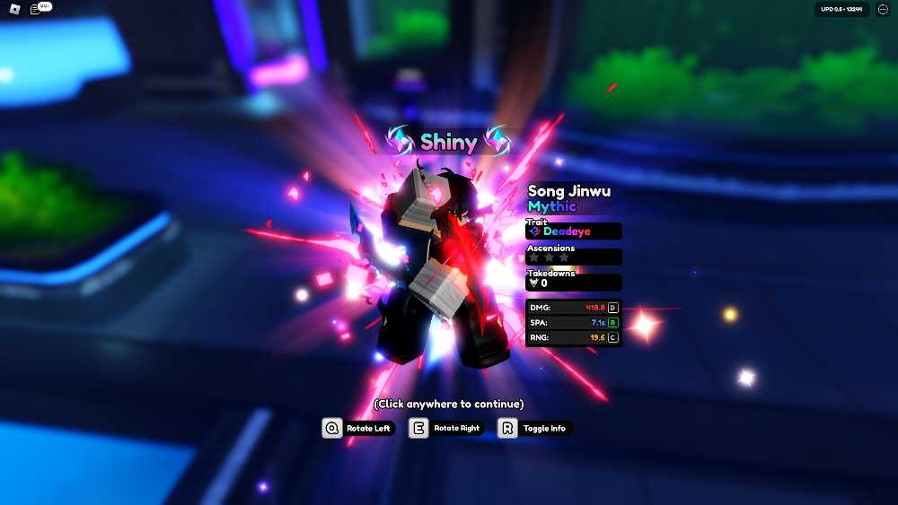 [ Anime Vanguards ] Shiny Song Jinwu Trait Deadeye