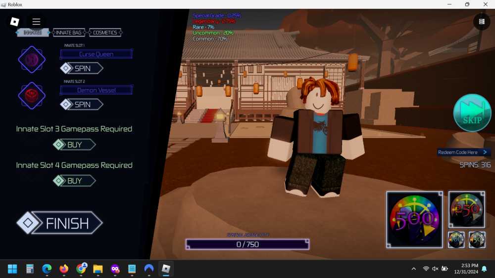 100% [Instant] [JI] Curse Queen + Demon Vessel | 316 Spins | Starter ...