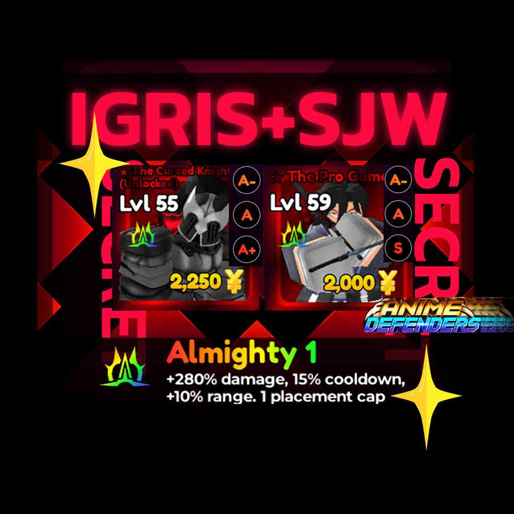 SETDual Secret Almighty l The Best Price l Igris + Sjw l Roblox Anime ...