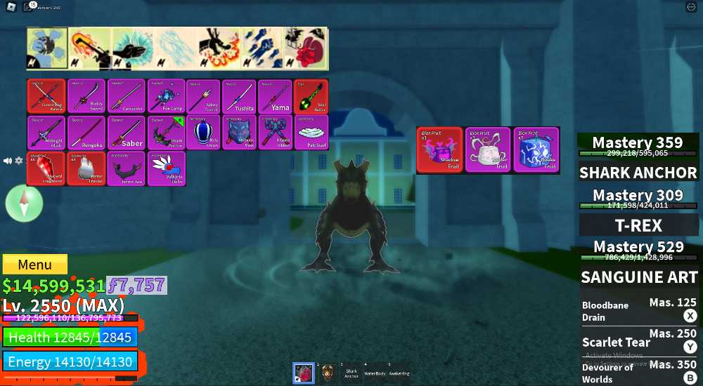 New Melee Blox Fruit Account!!| Shark V4 T10 | Sanguine art | CDK ...