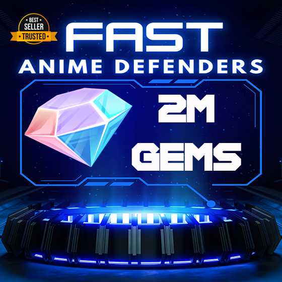 2M GEMS (3% Tax Cover) - Anime Defenders - Fast Delivery