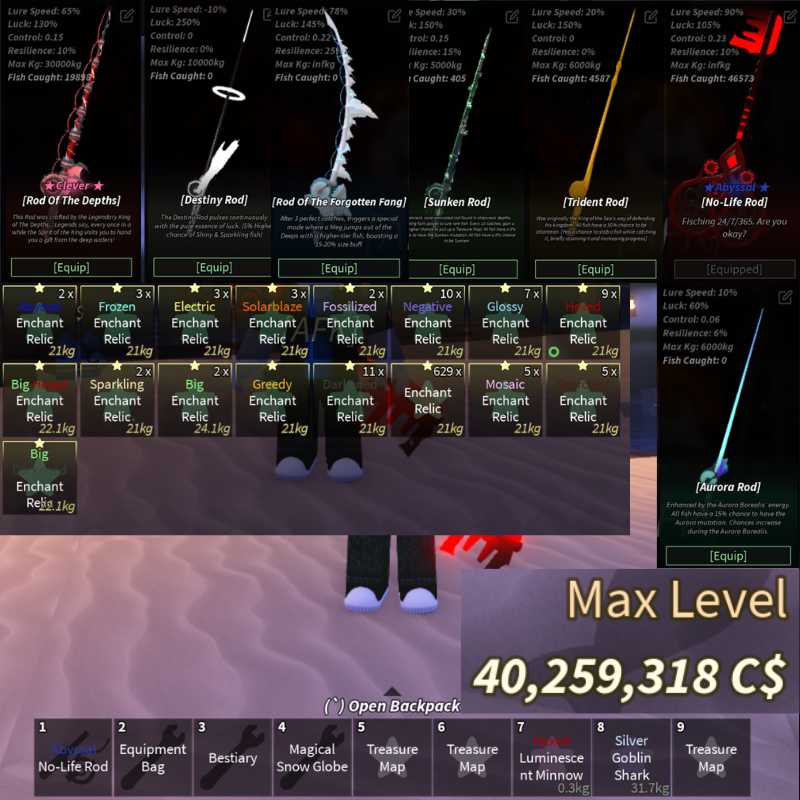 SALEID530Fisch: Level 750 Max 40M C$ - Rod of the Forgotten Fang, No ...