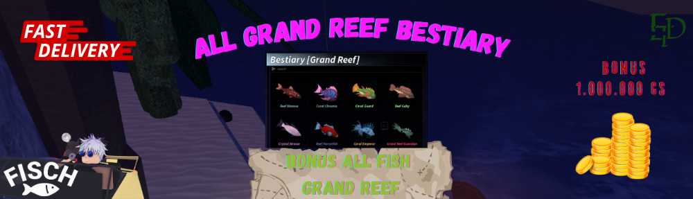 Roblox Fisch | All Fish Grand Reef Bestiary | Include all Fish - Fast ...