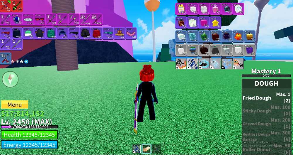 [Blox Fruits]Lvl 2450+GODHUMAN+CDK+SG+fruits lvl 1:dough fruit(equipped ...