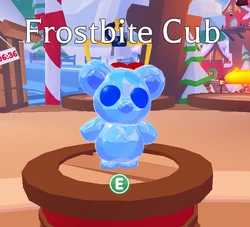Frostbite Cub MFR adopt me pets item