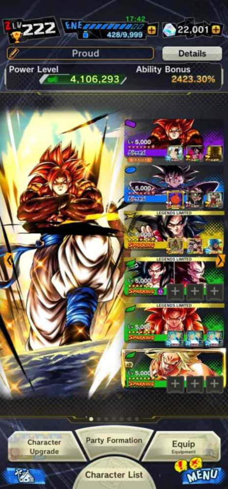 [ANDROID ONLY] 22k Chrono Crystals -UL Turles full- ss 4 Gogeta full ...