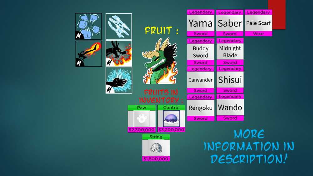 [Blox Fruits] Dragon Fruit (All skill unlock) / 5 Fighting styles / 8 ...