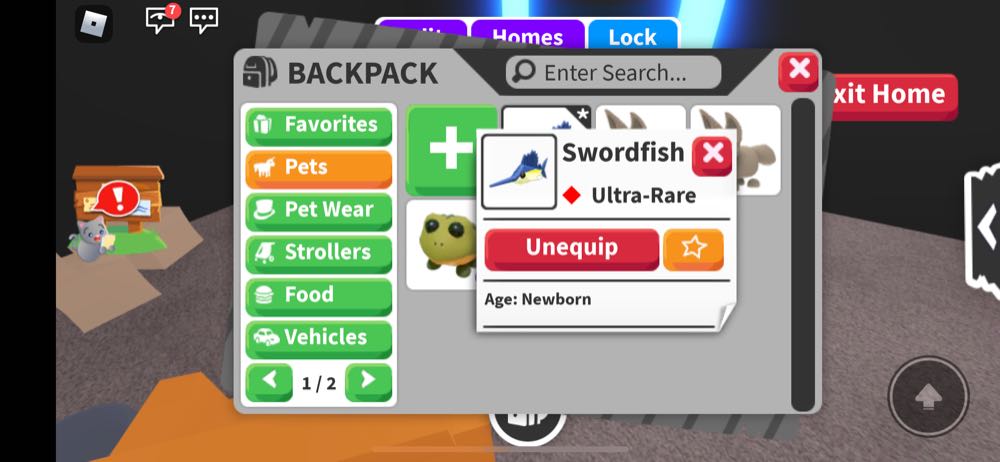 Swordfish pet Adopt Me [ULTRA RARE!]